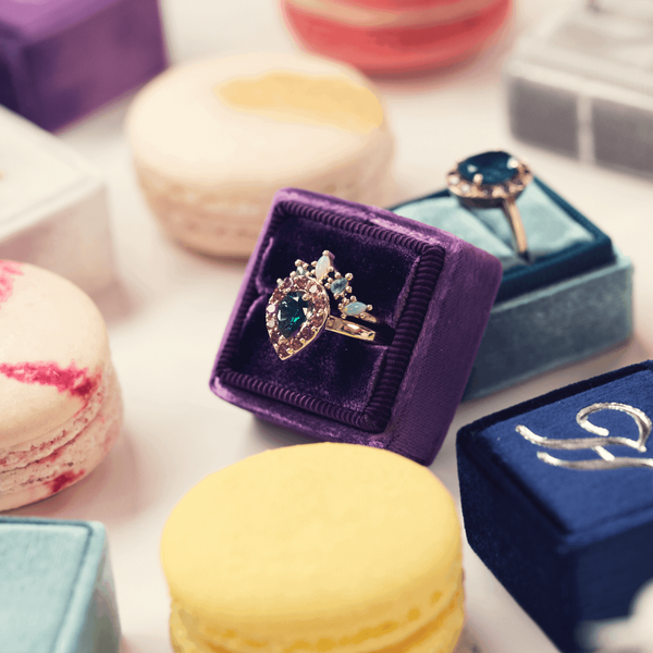 Baroque Pear Halo Diamond Ring – Emma Hedley Ethical, Mindful ...